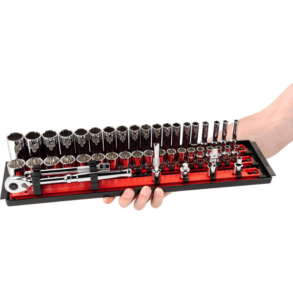 Tekton - Socket Set: Standard, Deep & Ratchet & Socket Set, 74 Pc, 3/8 ...