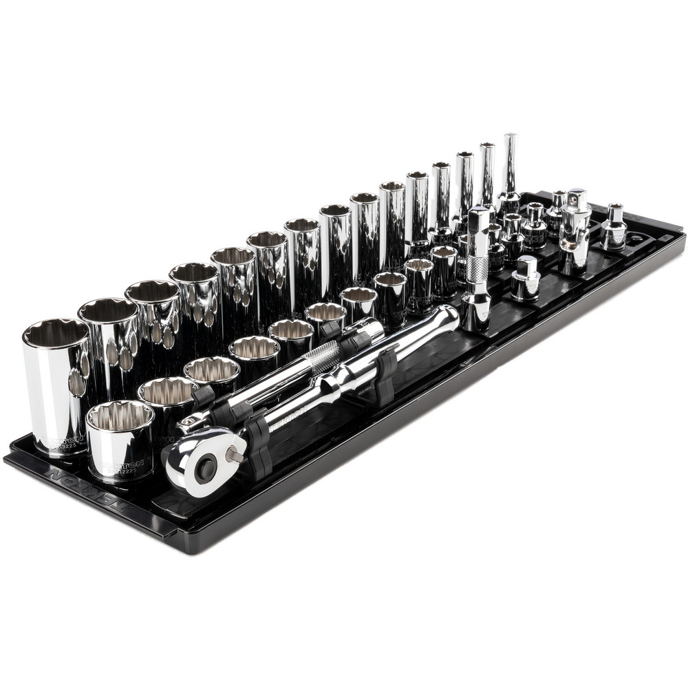 Tekton - Socket Set: Deep Standard Ratchet & Socket, 36 Pc, 3/8" Drive ...