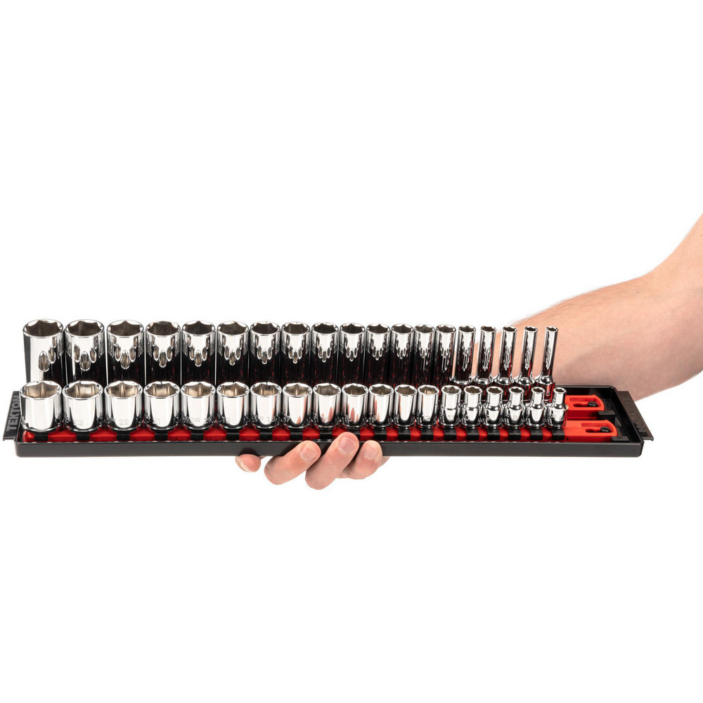 Tekton - Socket Set: Deep & Standard, 68 Pc, 3/8" Drive, 1/4" Min, 1 ...