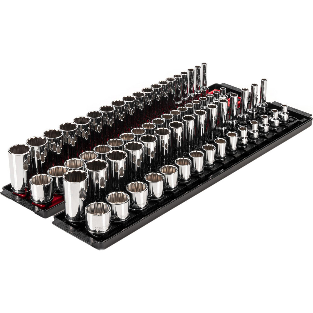 Tekton - Socket Set: Deep & Standard, 68 Pc, 3/8" Drive, 1/4" Min, 1 ...