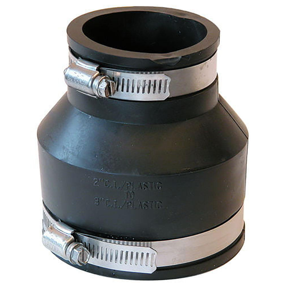 Fernco - 3 x 2" PVC Flexible Pipe Coupling with Clamp | MSC Direct