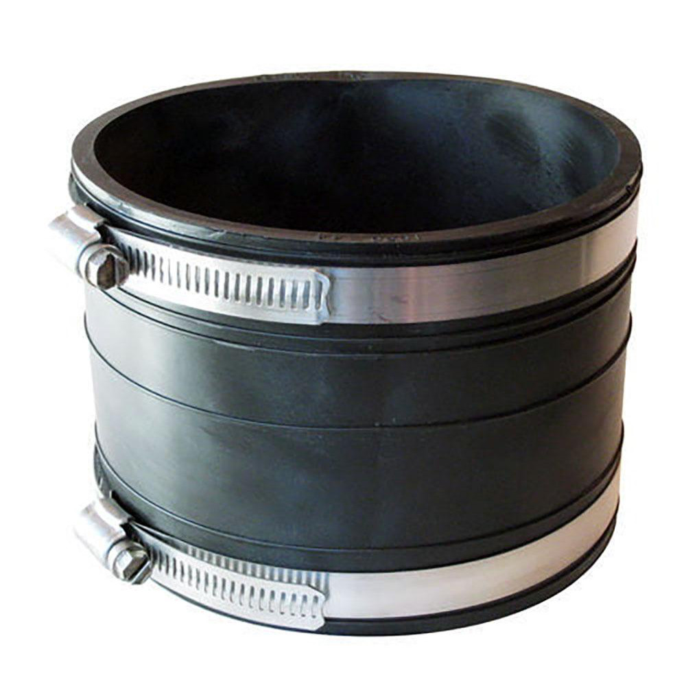Fernco - 4" PVC Flexible Pipe Coupling with Clamp | MSC Direct