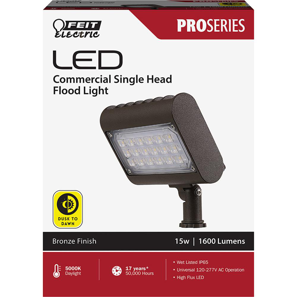 Feit Electric - Floodlight Fixtures: Mounting Type: Wall; Housing Color ...