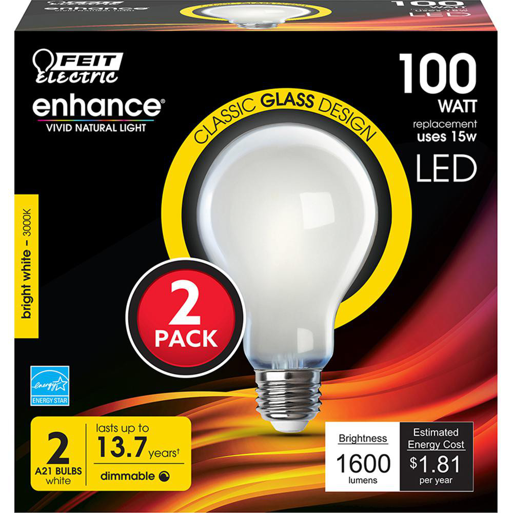 Feit Electric - LED Lamp: Office, Commercial & Residential, A21, Medium ...