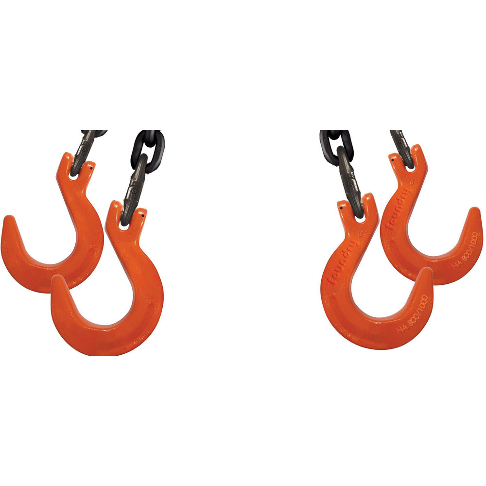 Lift-All - Chain Sling: QOF, 4' Long, 13200 lb Capacity at 30 deg, 3/8 ...