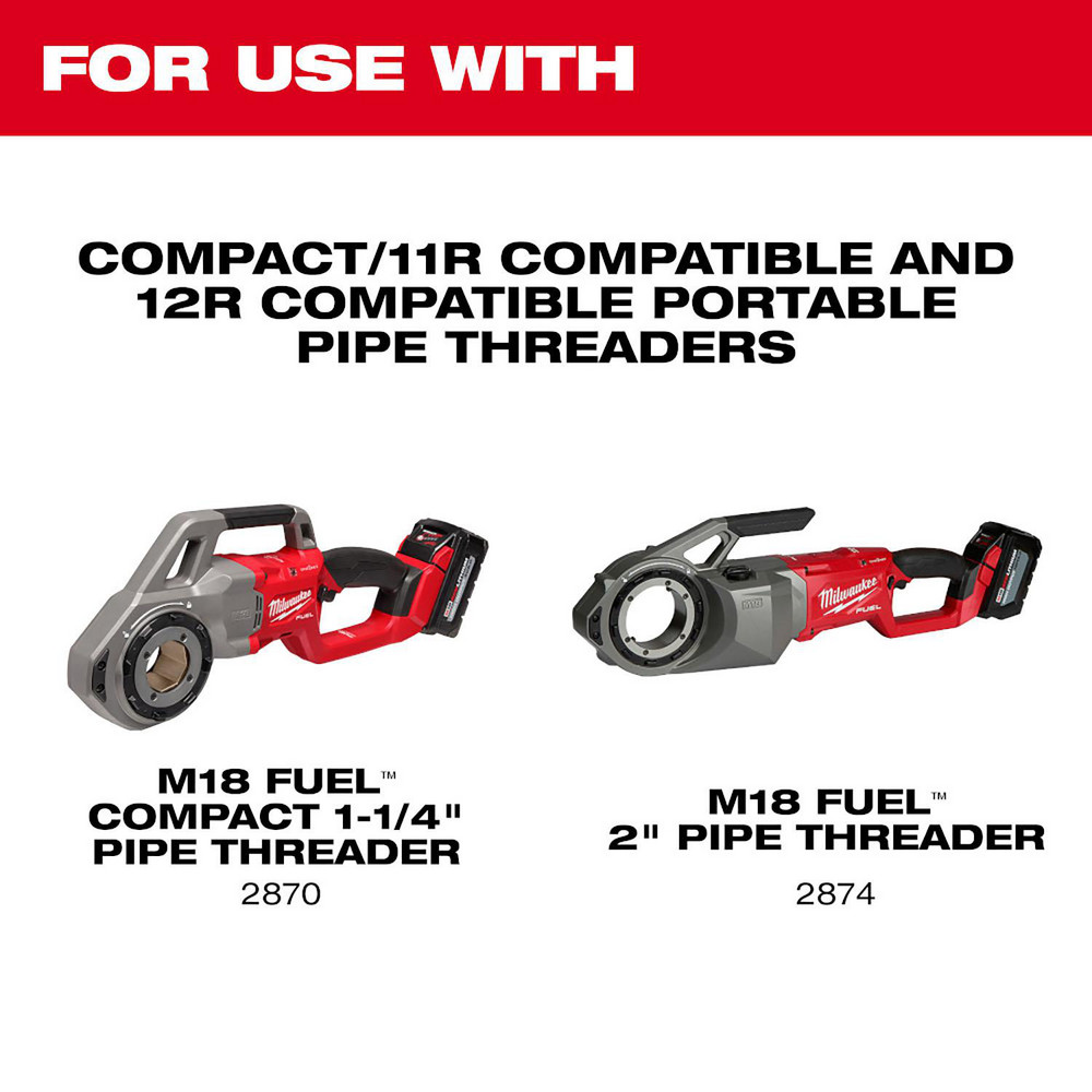 Milwaukee Tool - Pipe Threader Dies: Thread Size: 1-1/4 In; Thread ...