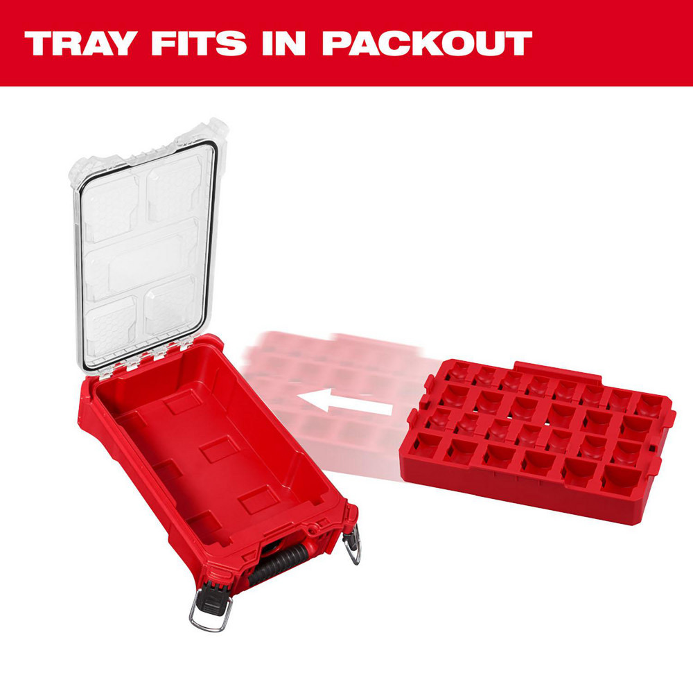 Milwaukee Tool - Socket Storage: Type: Tray; Drive Size (Inch): 1/2 ...