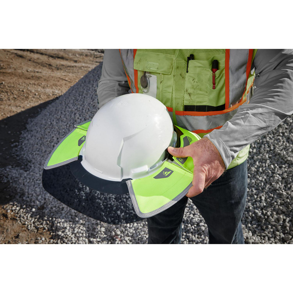 Milwaukee Tool - Hard Hat Visor: Polyester, Yellow, Use with Milwaukee ...