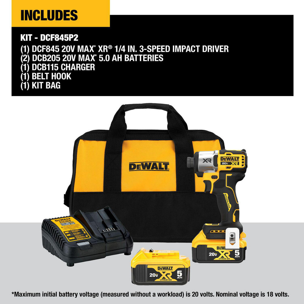 DeWALT - Impact Drivers: Voltage: 20.00; Handle Type: Pistol Grip ...
