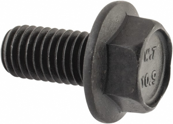 Value Collection - Smooth Flange Bolt: M10 x 1.5 Metric, 20 mm Length ...