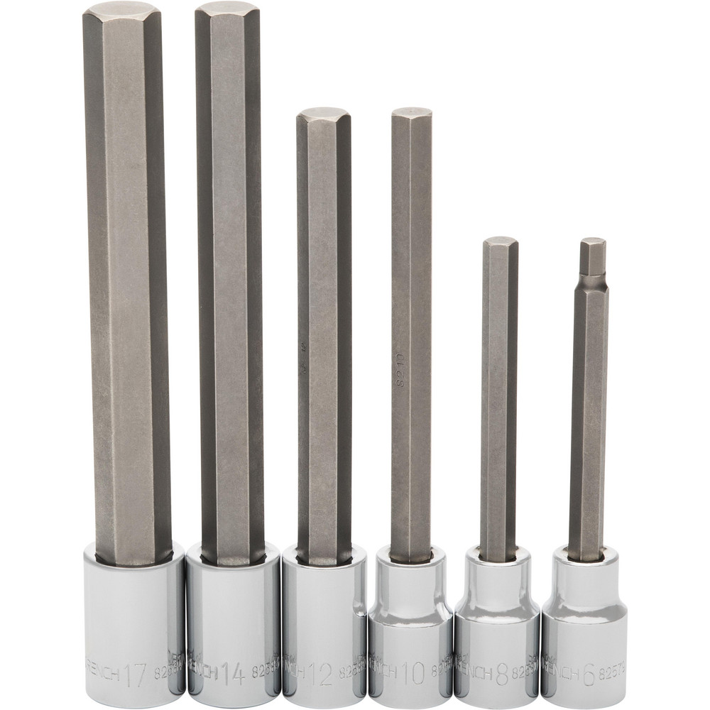 GEARWRENCH - Socket Set: Pipe Plug, 6 Pc, 1/2" Drive, 6.00 mm Min, 17. ...