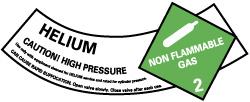 AccuformNMC - Hazardous Material Label: "Helium - Caution! High ...