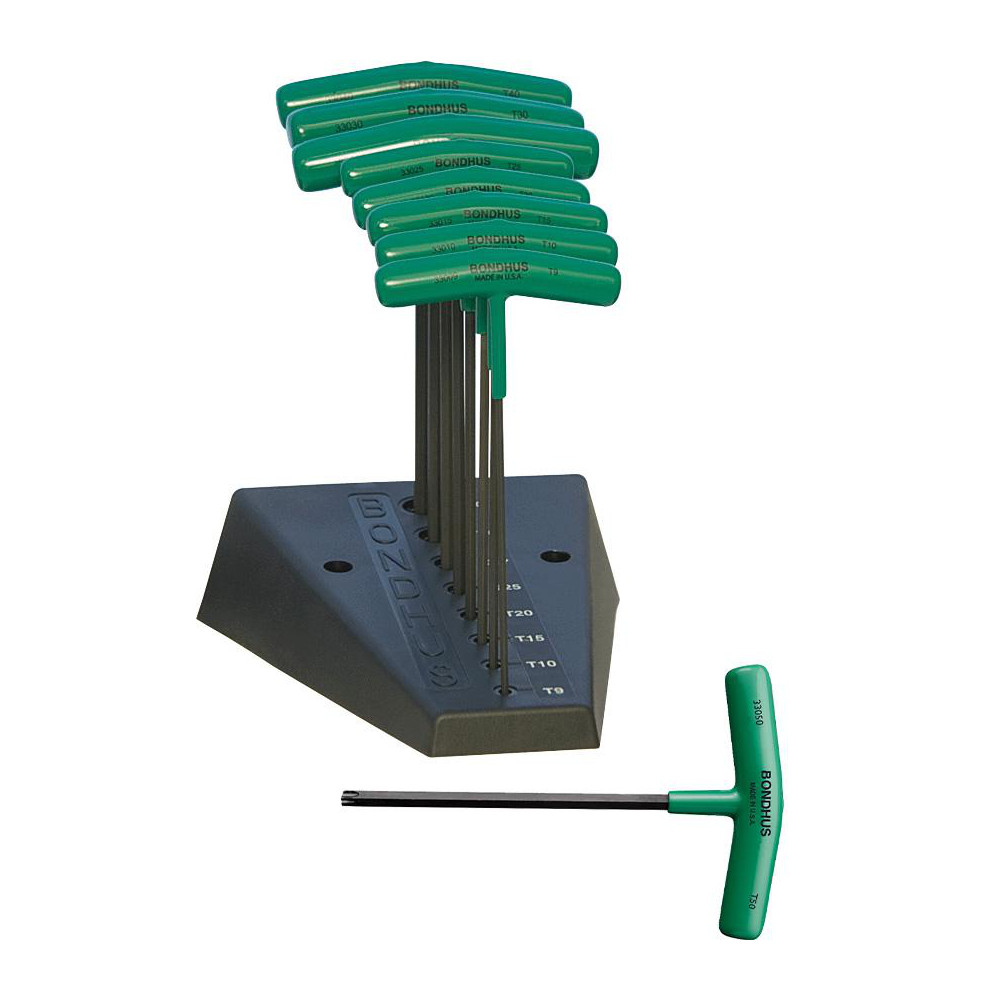 Bondhus - Torx Key Set: 8 Pc, T-Handle, T9 to T40 | MSC Direct