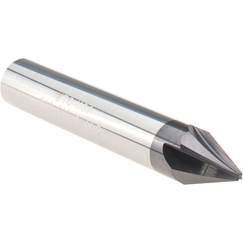 Harvey Tool - Chamfer Mill: 1/2" Dia, 1/2" Shank Dia, 45 deg, 4 Flute ...