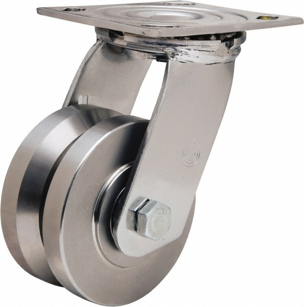 Hamilton - V Groove Caster: 4" Wheel Dia, 2" Wheel Width, 850 lb ...