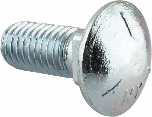 Value Collection - Carriage Bolt: 1/2-13, 1-1/4" Length Under Head ...