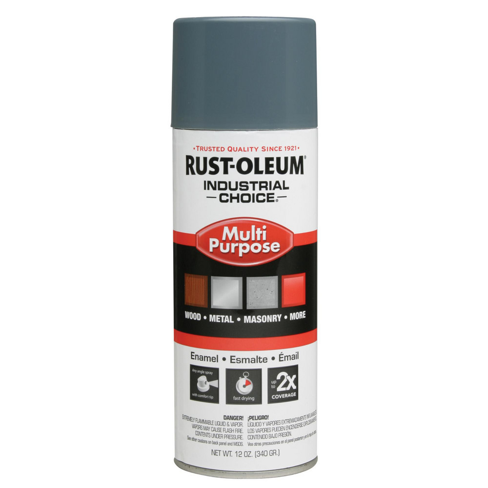 Rust-Oleum - Enamel Spray Paint: Machinery Gray, Gloss, 16 oz | MSC Direct
