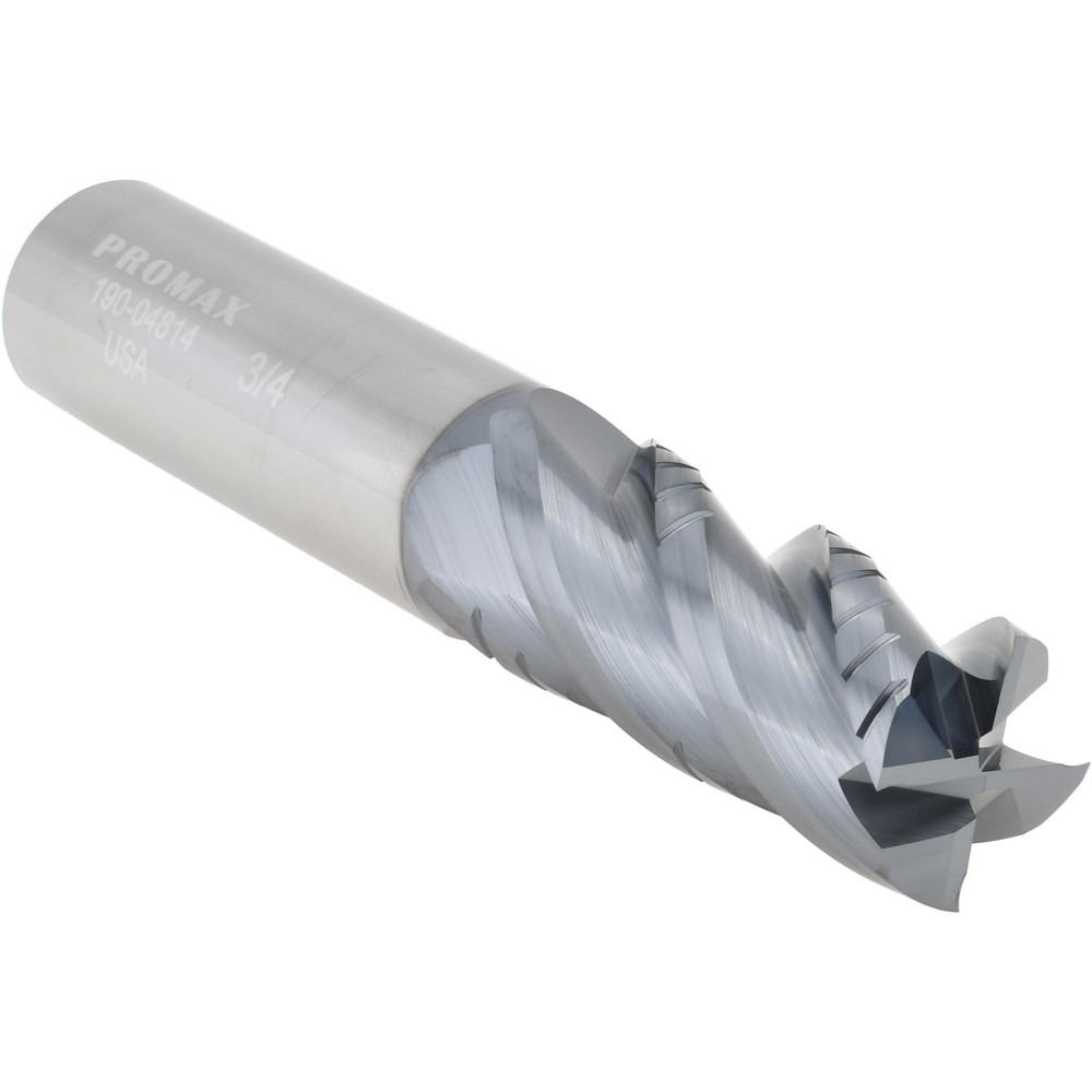 ProMax - Roughing & Finishing End Mill: 3/4" Dia, 4 Flute, Square End ...