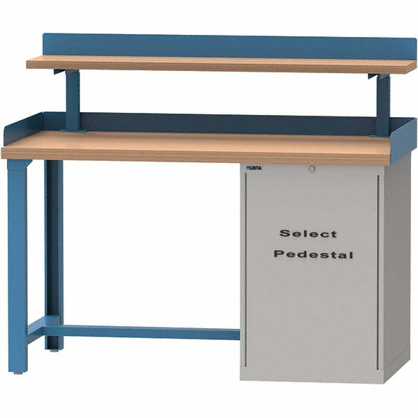 LISTA - Stationary Work Bench: 60" Wide, 30" Deep, 35-1/4" High, 1000 ...