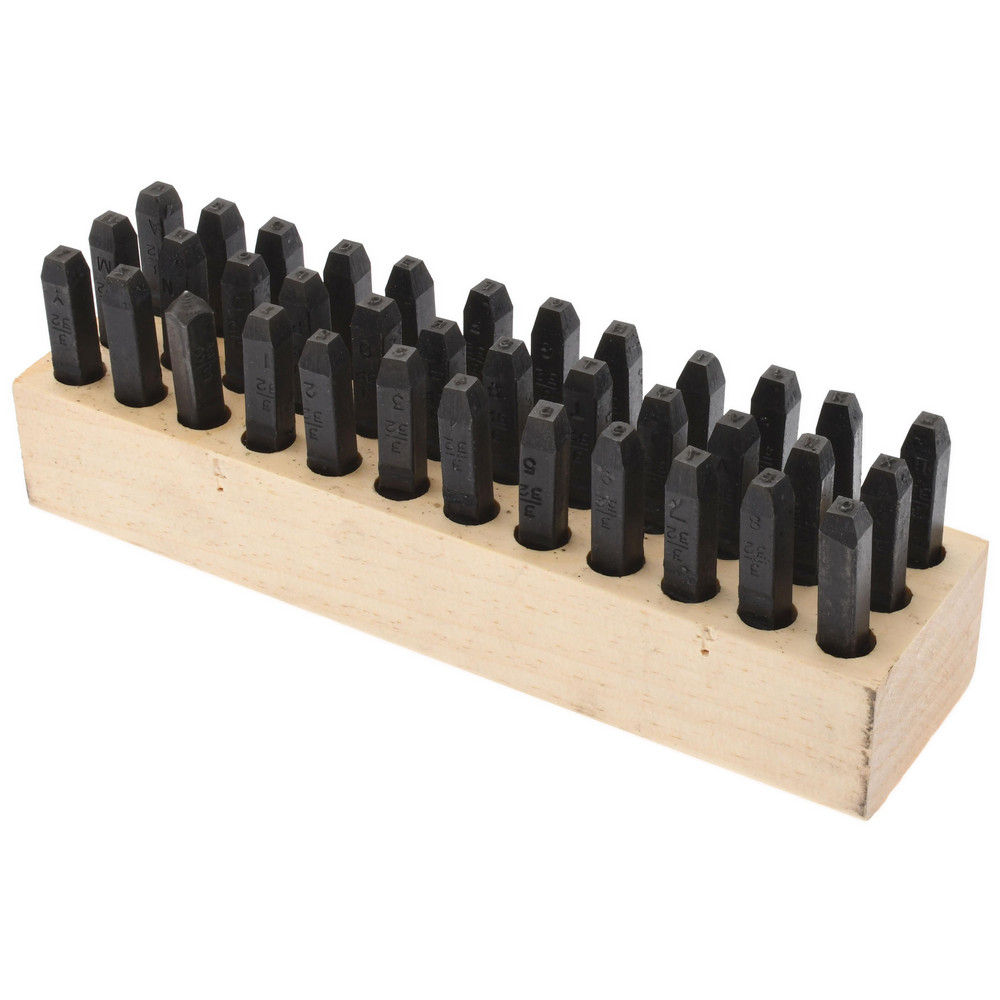 Made in USA - Heavy-Duty Stamp Set: 3/32" Character, 36 pc | MSC Direct