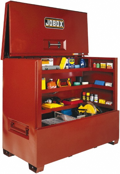 Jobox - Jobsite Piano Box: 74" Wide, Steel, Brown | MSC Direct