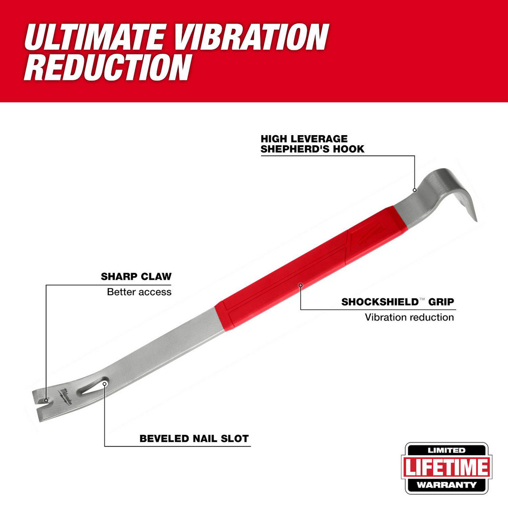 Milwaukee Tool - Prybars: Prybar Type: Claw Bar; End Angle: Gooseneck ...
