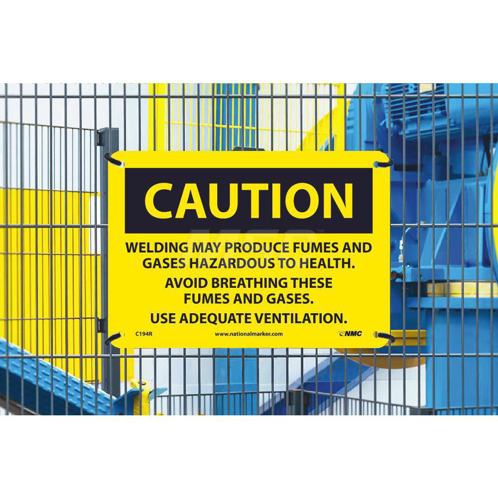 AccuformNMC - Chemical & Hazardous Material Sign: Rectangle, CAUTION ...