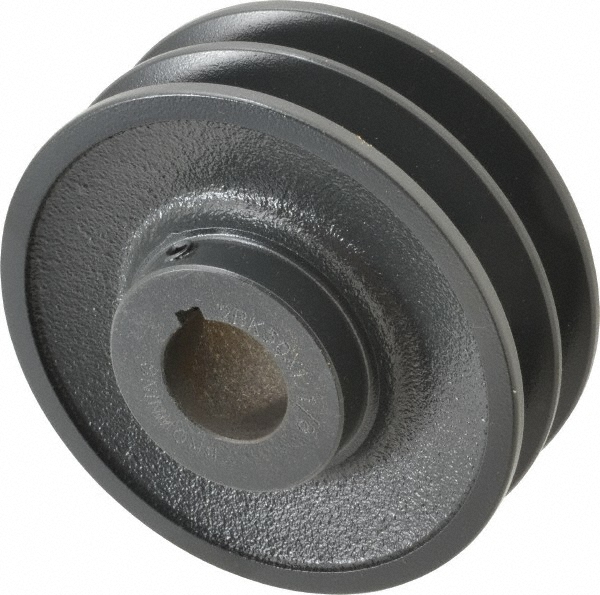 Browning - 1-1/8" Bore Diam, 4-3/4" OD, Finished Bore Two Groove Sheave ...