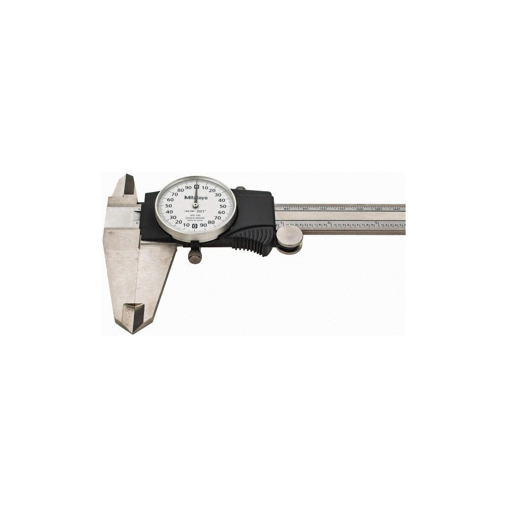 Mitutoyo - Dial Caliper: 12", 0.001000" Graduation, 0.2000" per ...