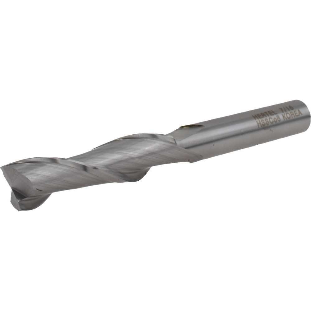 Hertel - Square End Mill: 7/16" Dia, 1-3/4" LOC, 2 Flute, Cobalt | MSC ...