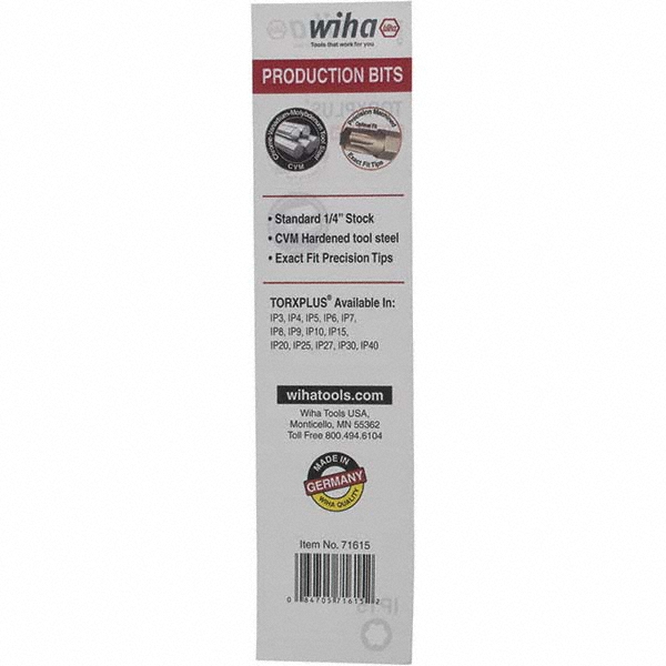 Wiha - 1/4" Drive IP15 Torx Plus Screwdriver Bit - 84578475 - MSC ...