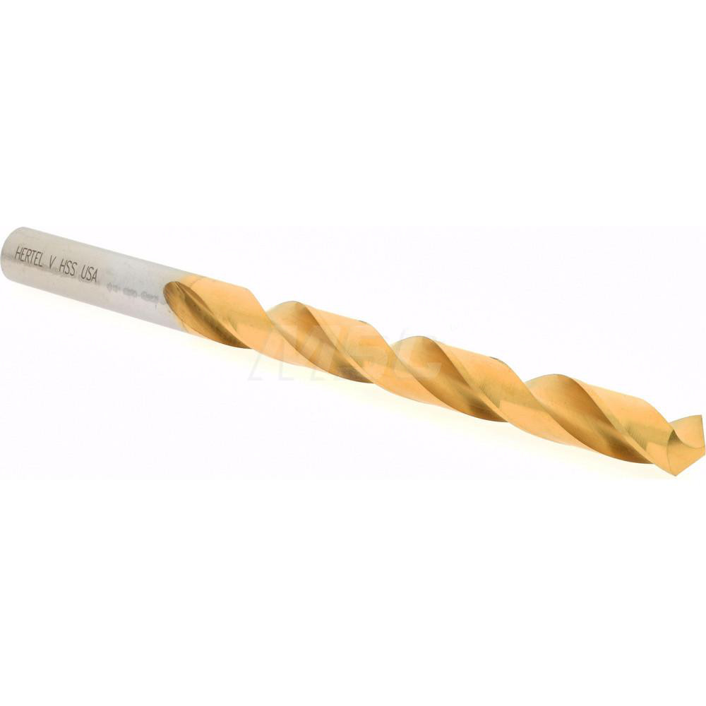Hertel - Jobber Length Drill Bit: Letter V (0.3770) Dia, 118 deg, HSS ...