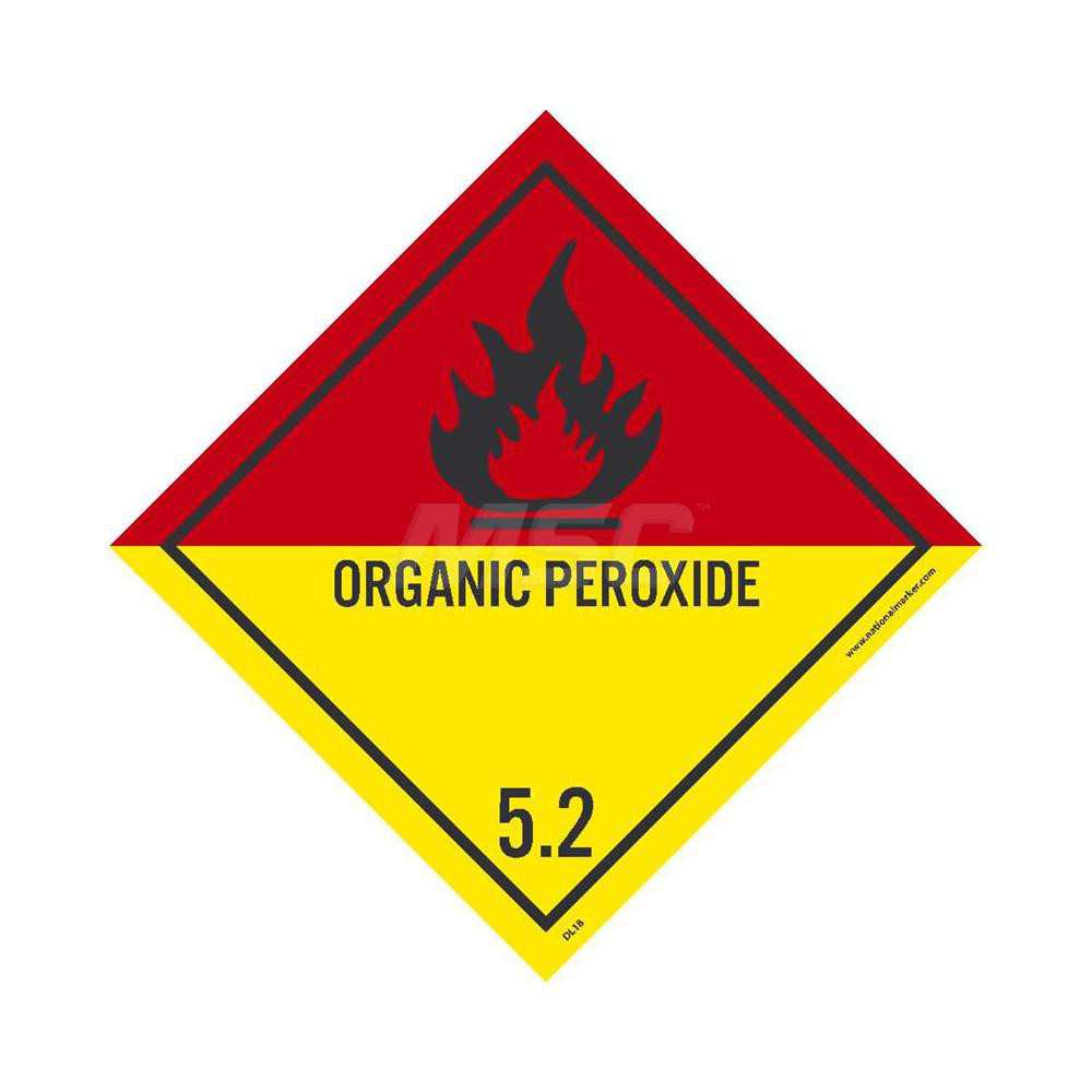 AccuformNMC - Pack of (25) Organic Peroxide 5.2 Shipping Labels | MSC ...