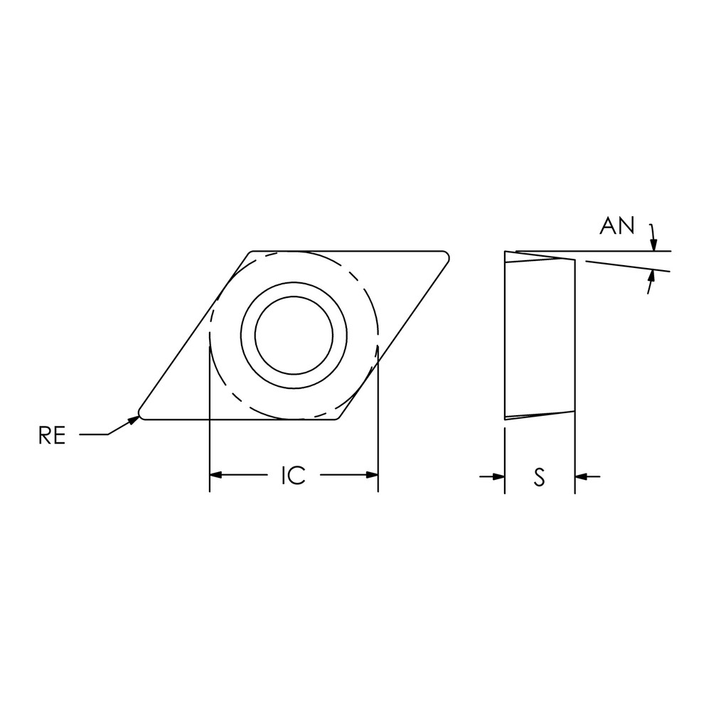 Ultra-Dex - Turning Insert: DCMT21.51 UD51, Carbide | MSC Direct