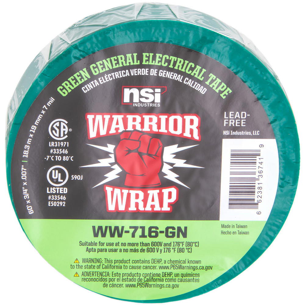 NSI Industries - Electrical Tape: Tape Material: Vinyl; Width (Inch): 3 ...