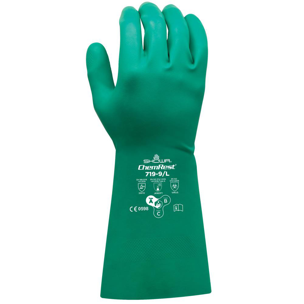 SHOWA - Chemical Resistant Gloves: SHOWA® ChemRest 719, 11.00 mil ...