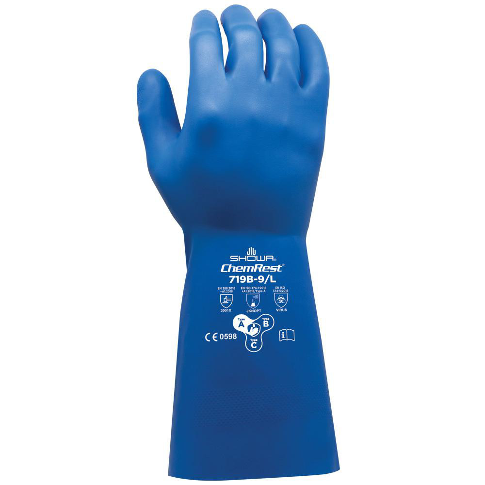 SHOWA - Chemical Resistant Gloves: SHOWA® ChemRest 719B, Size 2X-Large ...