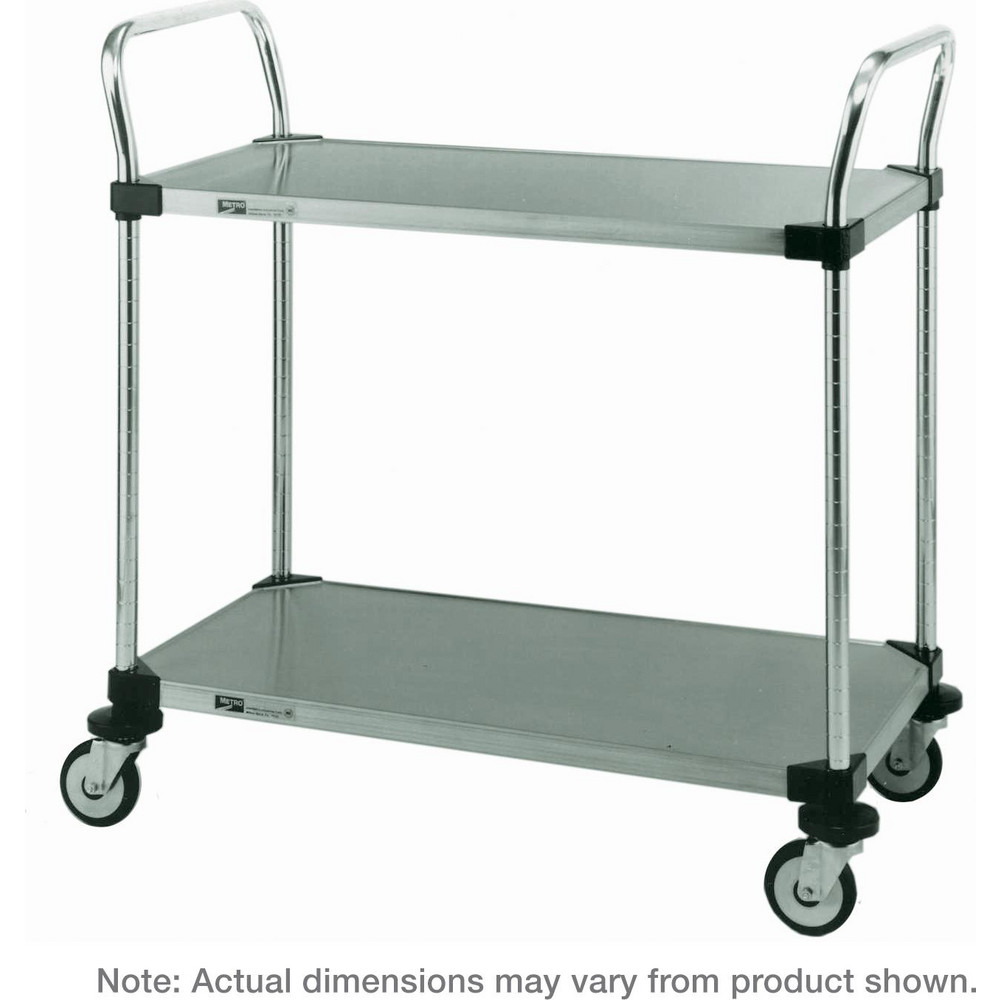 Metro - Utility Utility Cart: 36" Long, 24" Wide, 304 Stainless Steel ...