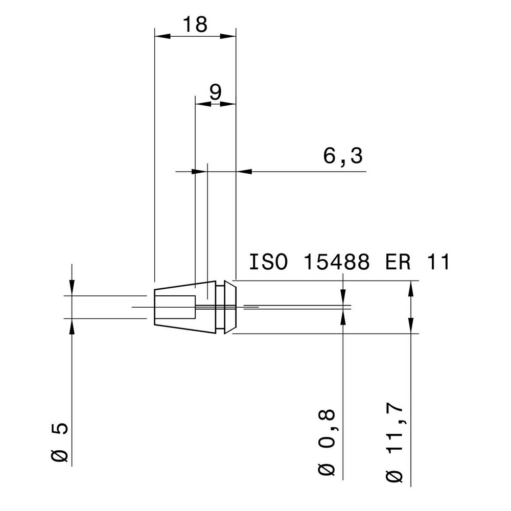 Rego-Fix - ER Collet: ER11, 0.80 mm Collet Size, Coolant | MSC Direct