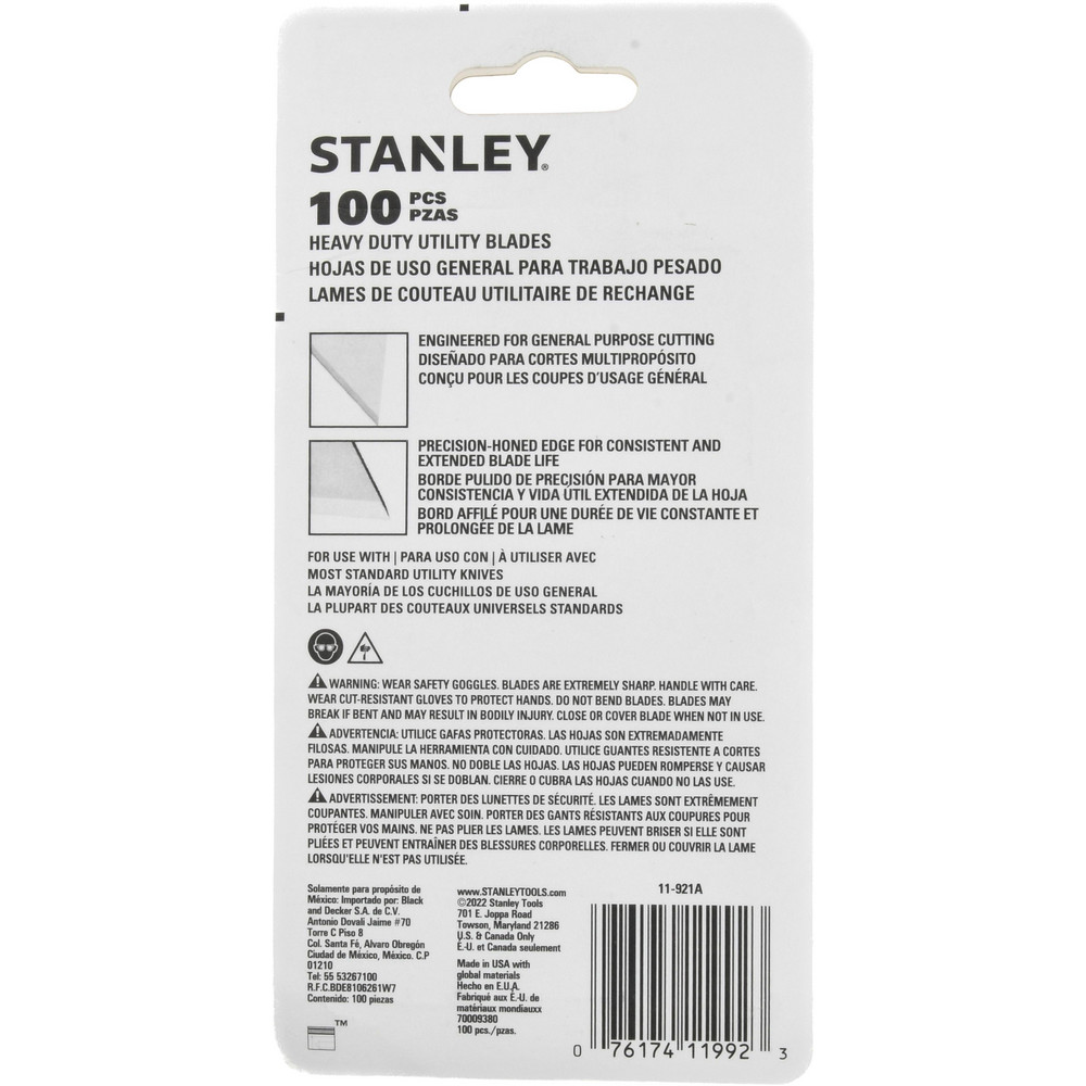 Stanley - Knife Blade: Utility Knife | MSC Direct