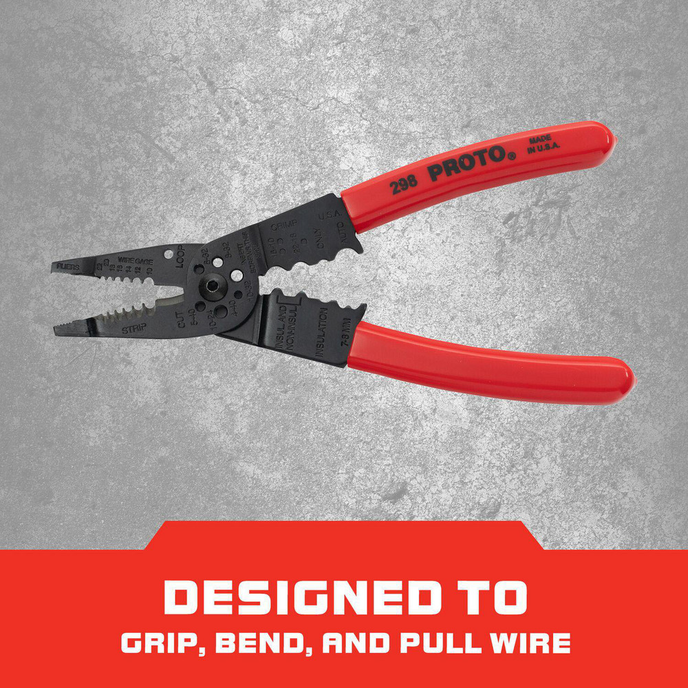 Proto - Wire Stripper: 22 AWG to 10 AWG Max Capacity | MSC Direct