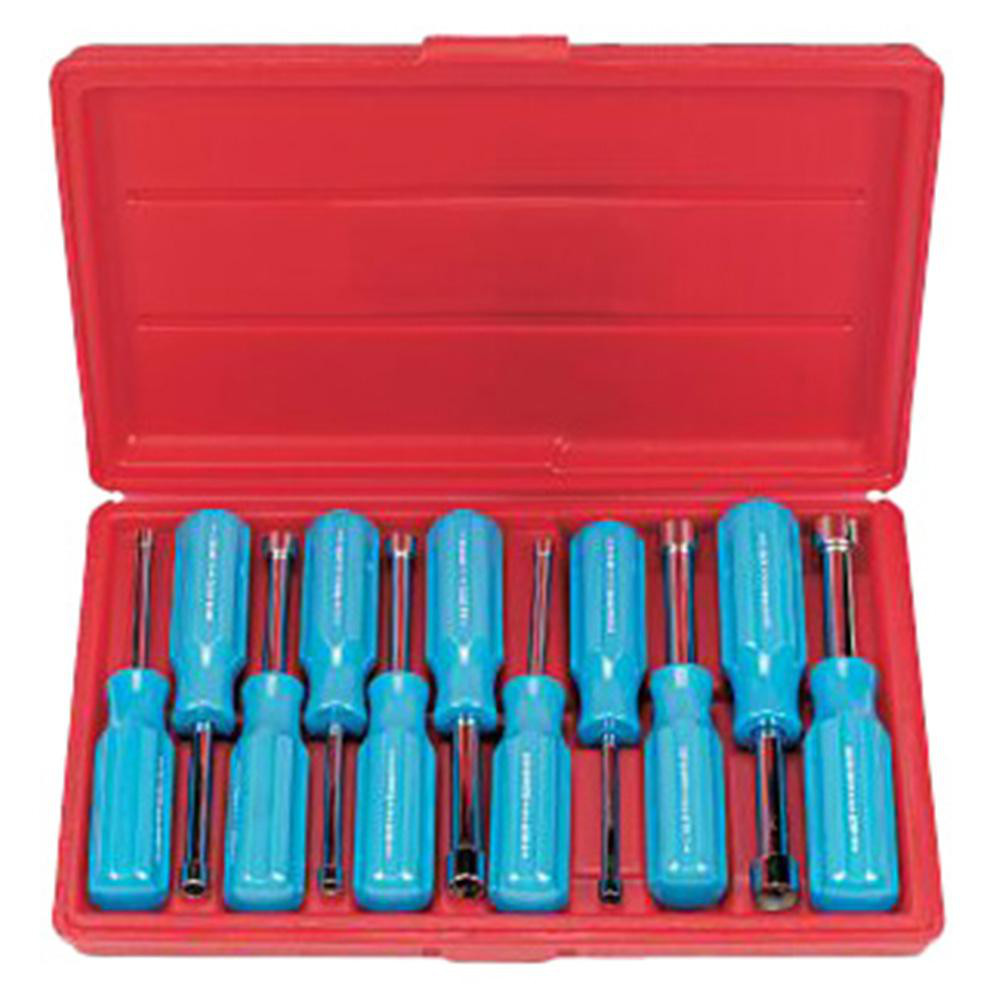 Proto - Nut Driver Set: 11 Pc, 4 to 14 mm, Standard Shaft, Color-Coded ...