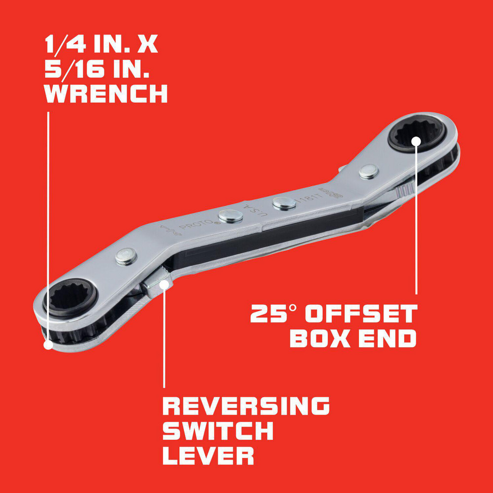 Proto - Offset Box End Wrench: 1/4 x 5/16", 12 Point, Double End | MSC ...
