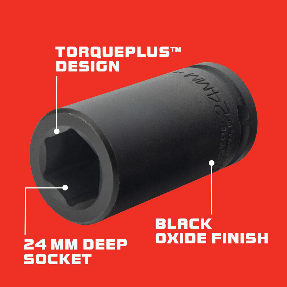 Proto - Impact Socket: 3/4" Drive, 24 mm Socket, Hex Drive | MSC Direct
