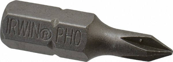 Irwin - #0 Phillips Screwdriver Bit - 85104099 - MSC Industrial Supply