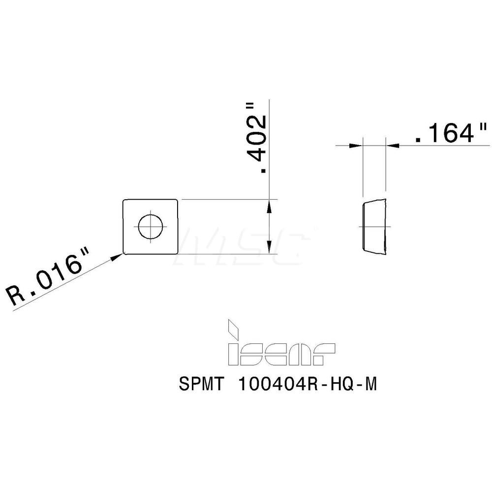 Iscar - Milling Insert: ANSI SPMT 100404R-HQ-M IC328, ISO SPMT 100404R ...