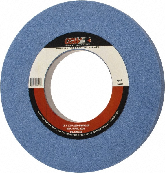 CGW Abrasives - Surface Grinding Wheel: 12" Dia, 1" Thick, 5" Arbor, 60 ...
