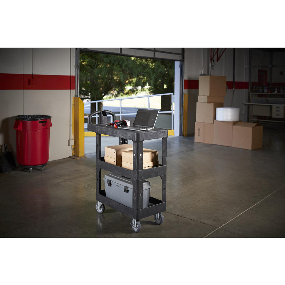 Rubbermaid - Heavy-Duty Ergonomic Utility Cart: 44" Long, 25-1/4" Wide ...