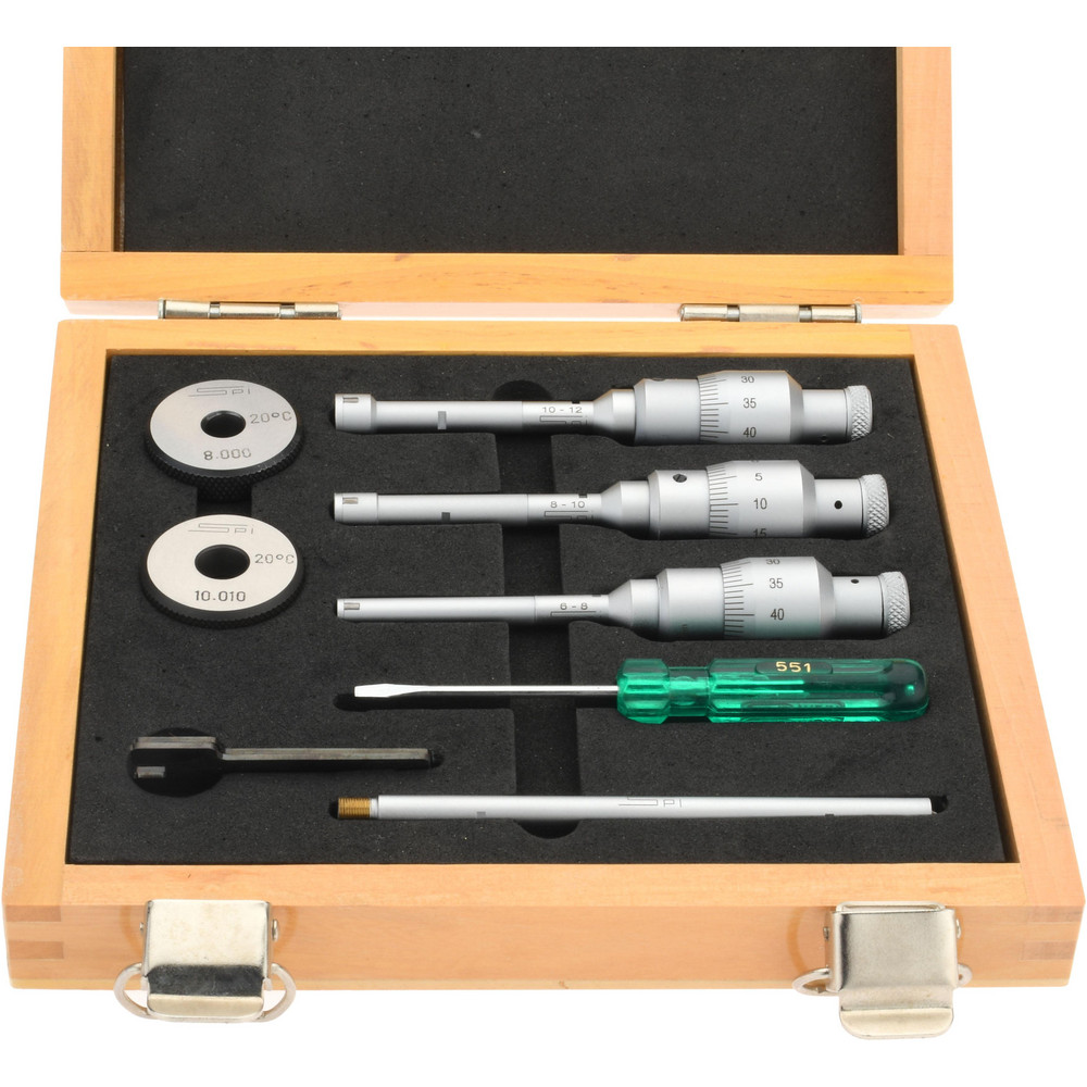 SPI - Mechanical Inside Micrometer Set: 6.00 to 12.00 mm Range | MSC Direct