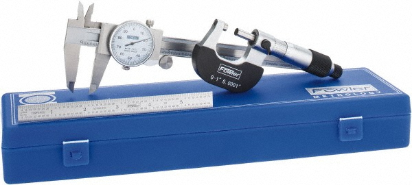 Fowler - 4 Piece, Machinist Caliper and Micrometer Tool Kit - 85213536 ...